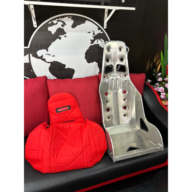 Set KIRKEY Aluminium Racing Seat With KIRKEY Seat Cover/Matt (RED ...