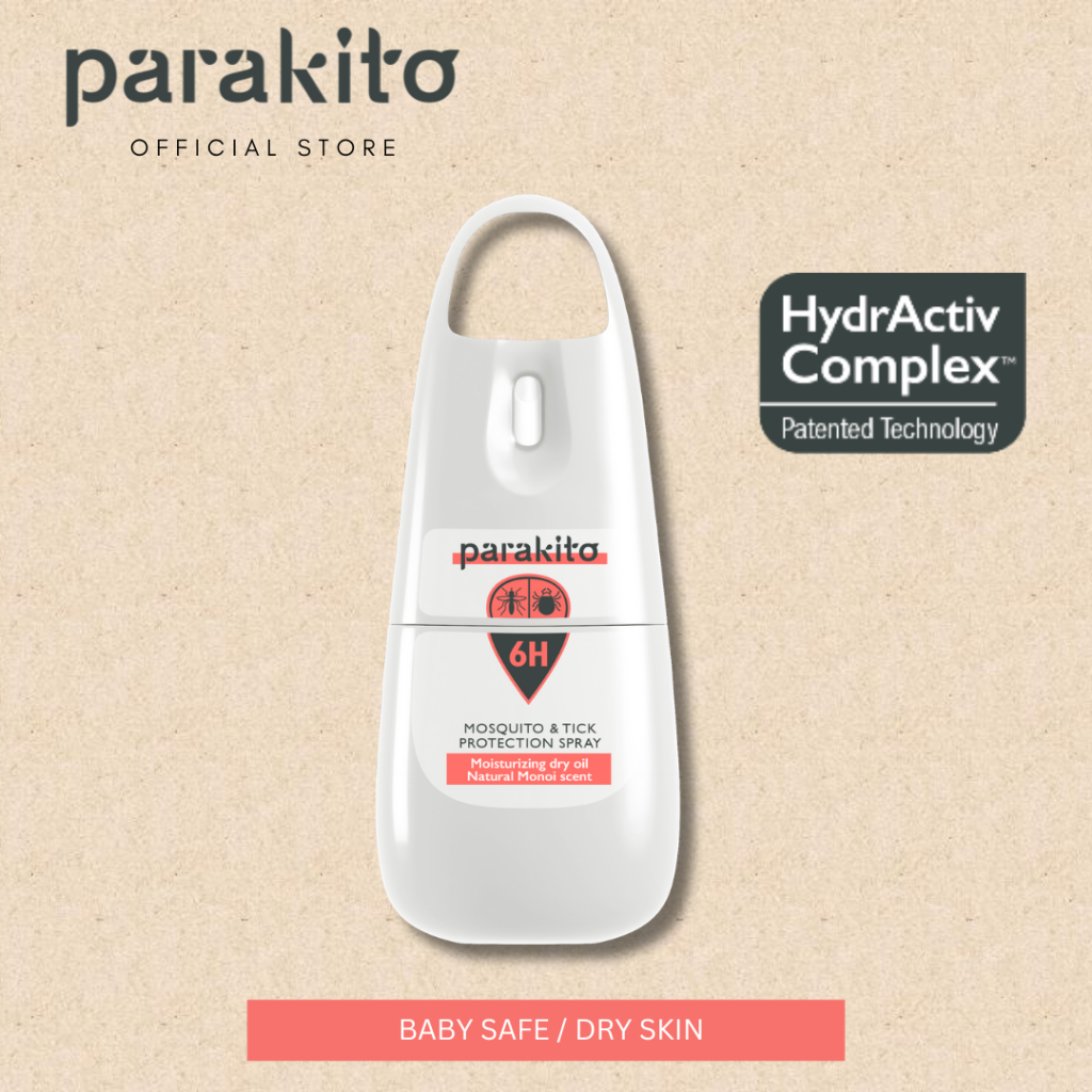 PARAKITO Mosquito & Tick Protection Spray - Moisturizing Dry Oil 75ml | Shopee Malaysia