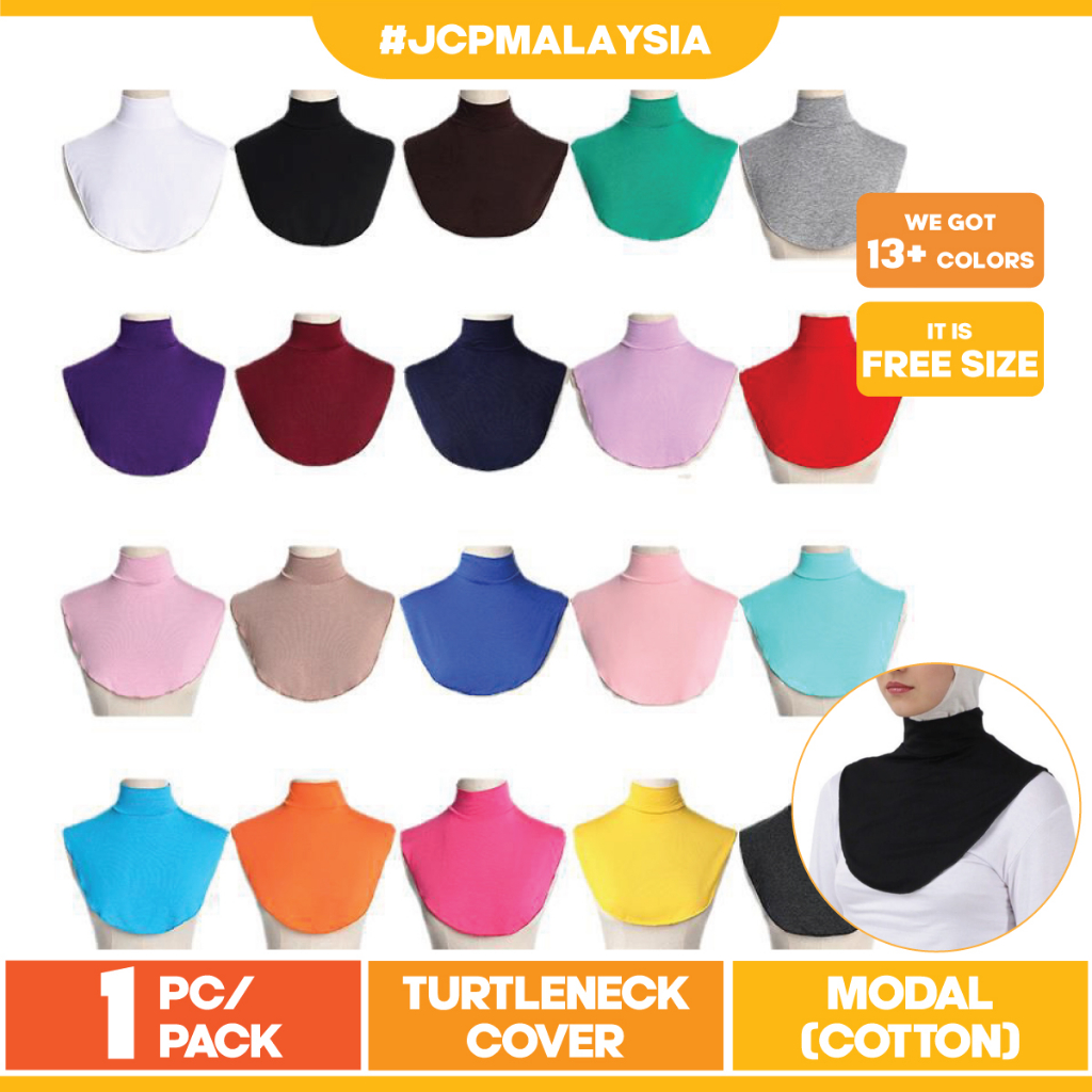JCP Ready Stock Women Hijab Innerwear Turtleneck Cover Scarf Fake High ...