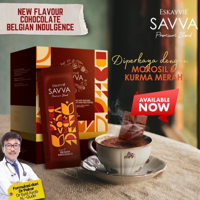 NEW ESKAYVIE SAVVA COKLAT BELGIAN INDULGENCE MINUMAN UNTUK KURUS, ZERO ...