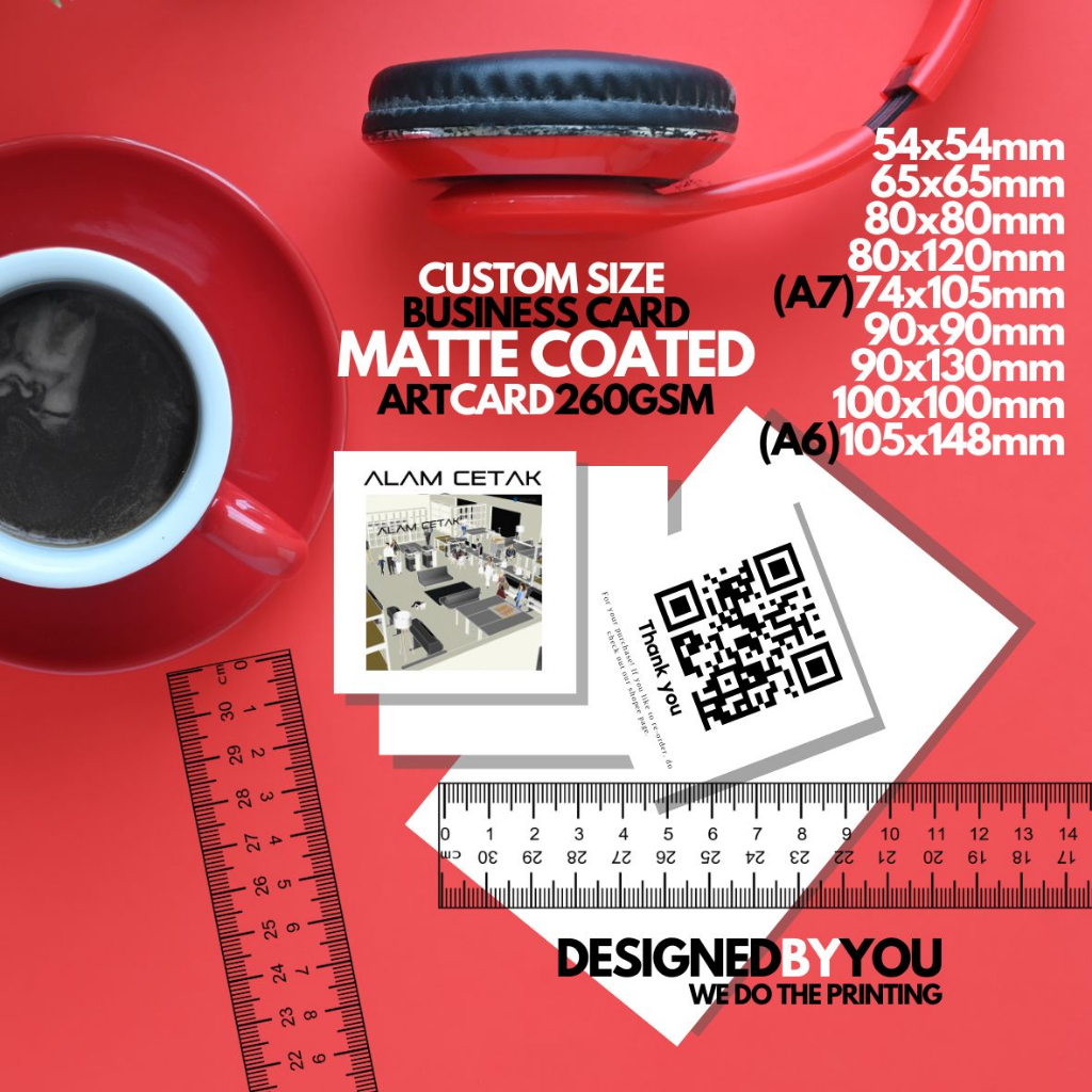 260gsm Matte laminated Custom size 100 -1000pcs double sided Business ...