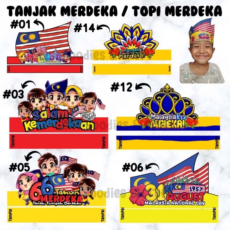 Tanjak merdeka tanjak kertas merdeka topi merdeka tiara merdeka | Shopee Malaysia