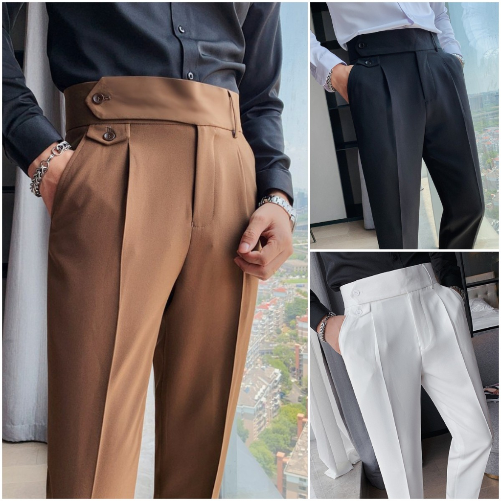 Korean Suit Pants Man Slack Pants Men Seluar Slack Lelaki Seluar Lelaki ...