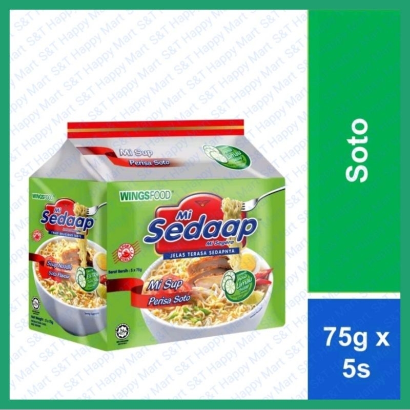 Mi Sedaap Mee Sedap Soup Soto 75g x 5 | Shopee Malaysia