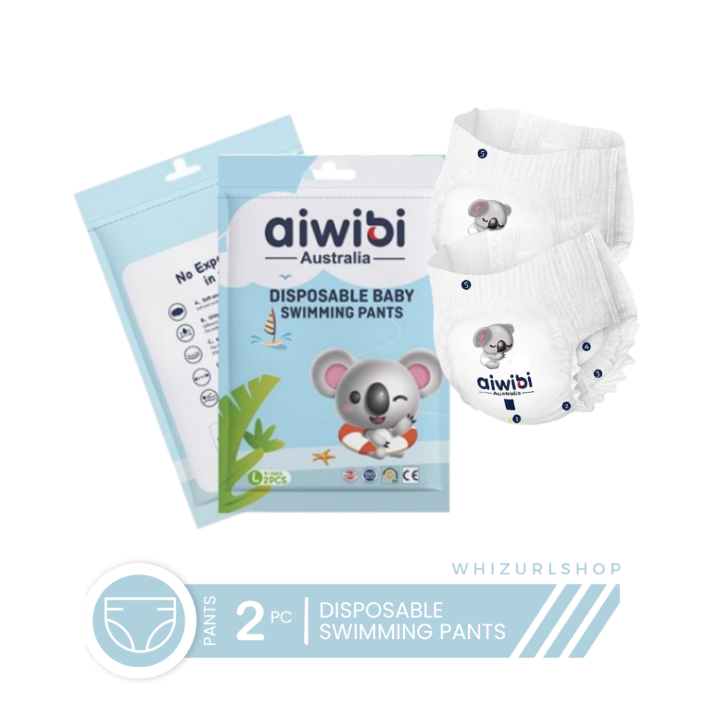 Aiwibi Disposable Baby Swimming Pants Waterproof (Twin Pack) (L-3XL ...