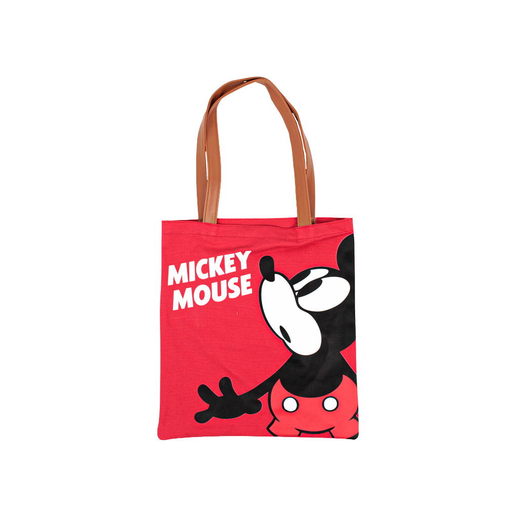 Disney Mickey Mouse Canvas Tote Bag - Red Colour For School & Office ...