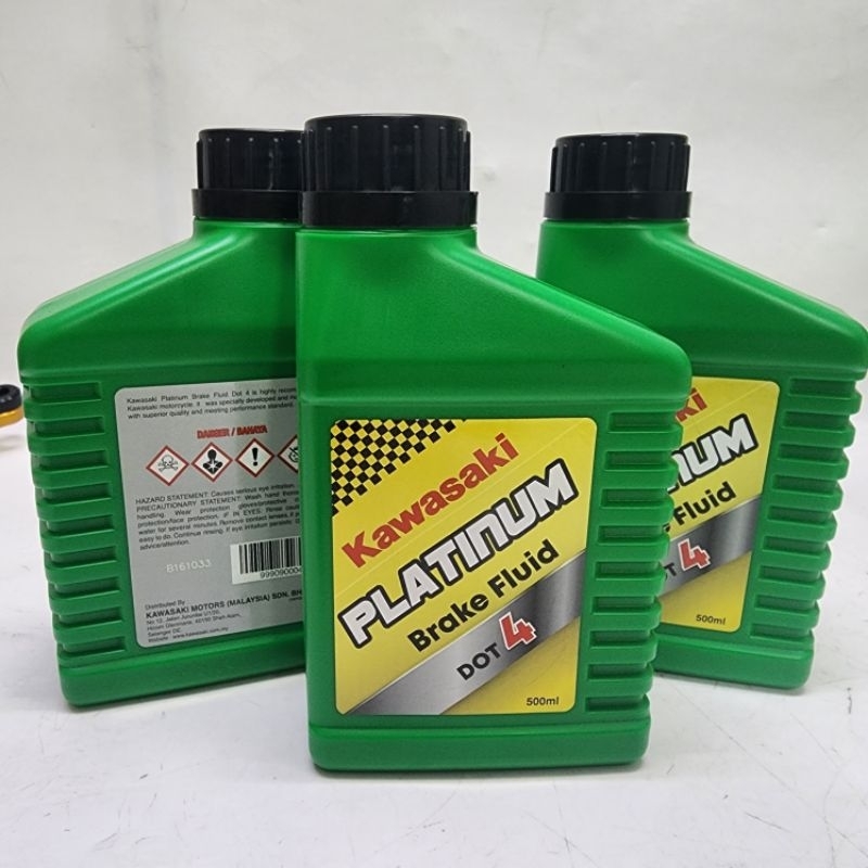 KAWASAKI Brake Oil Platinum Brake Fluid Dot4 minyak Brake 500 ML ...