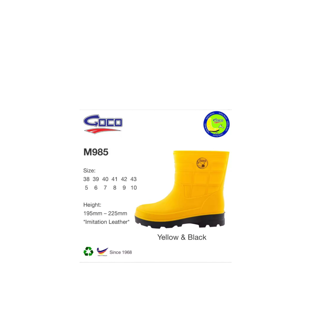 GOCO M985 Safety Steel Toe Steel Base Boot / Kasut Kerja Besi Lelaki ...