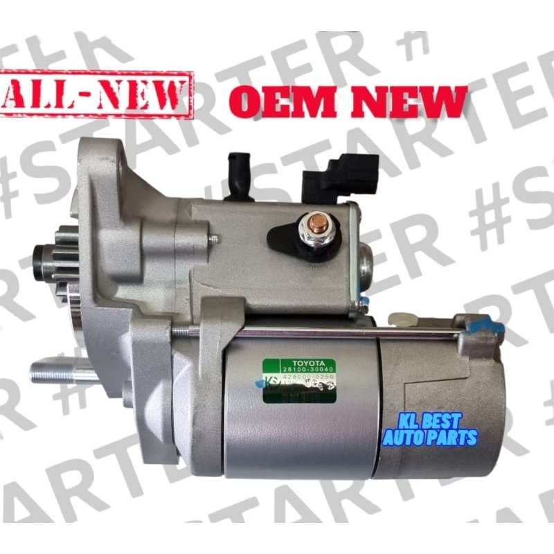 OEM NEW TOYOTA D4D HILUX VIGO KUN25 2.5 KUN26 3.0 STARTER RECON AND NEW ...