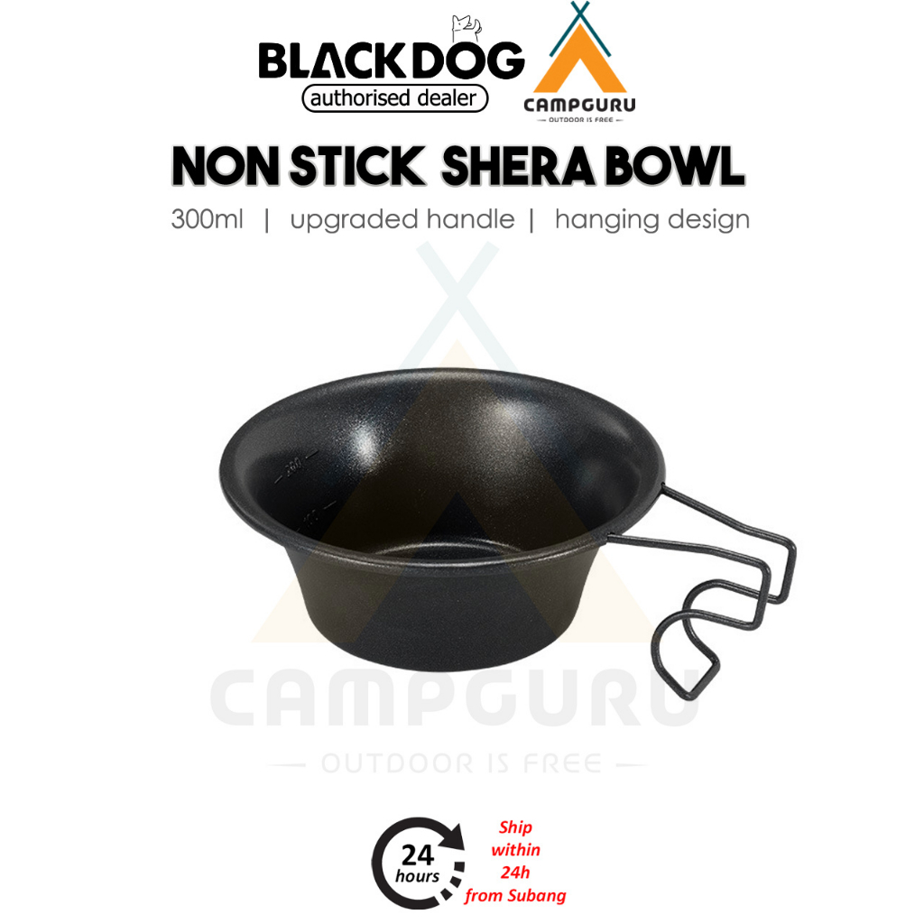 Blackdog 300ml Stainless Steel Black Shera Bowl Non Stick Coating Outdoor Camping Portable Dish ...