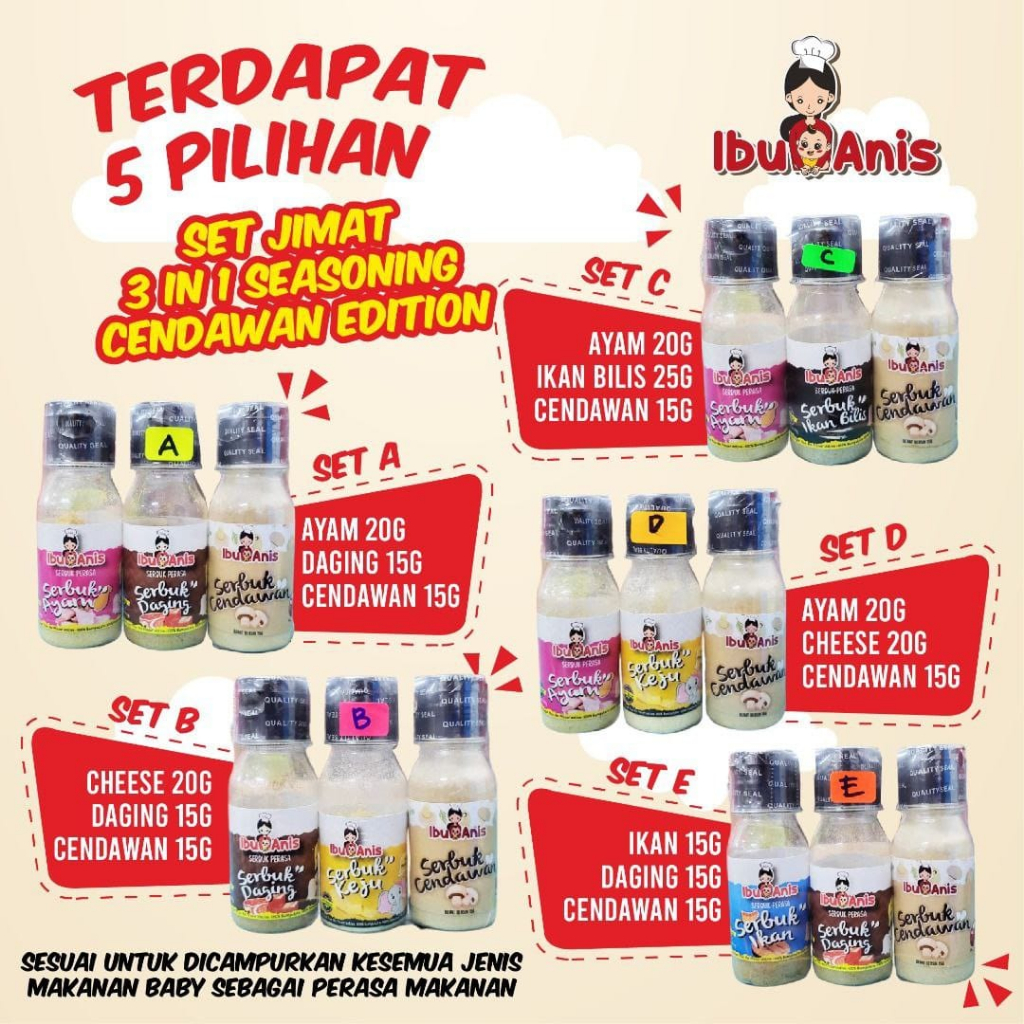 Ibu Anis 3 in 1 Set Mushroom Edition | Shopee Malaysia