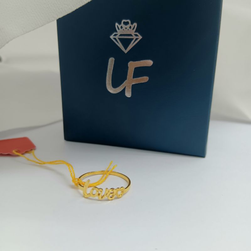 LF Emas 916 Cincin Bajet love you Ready Stock | Shopee Malaysia