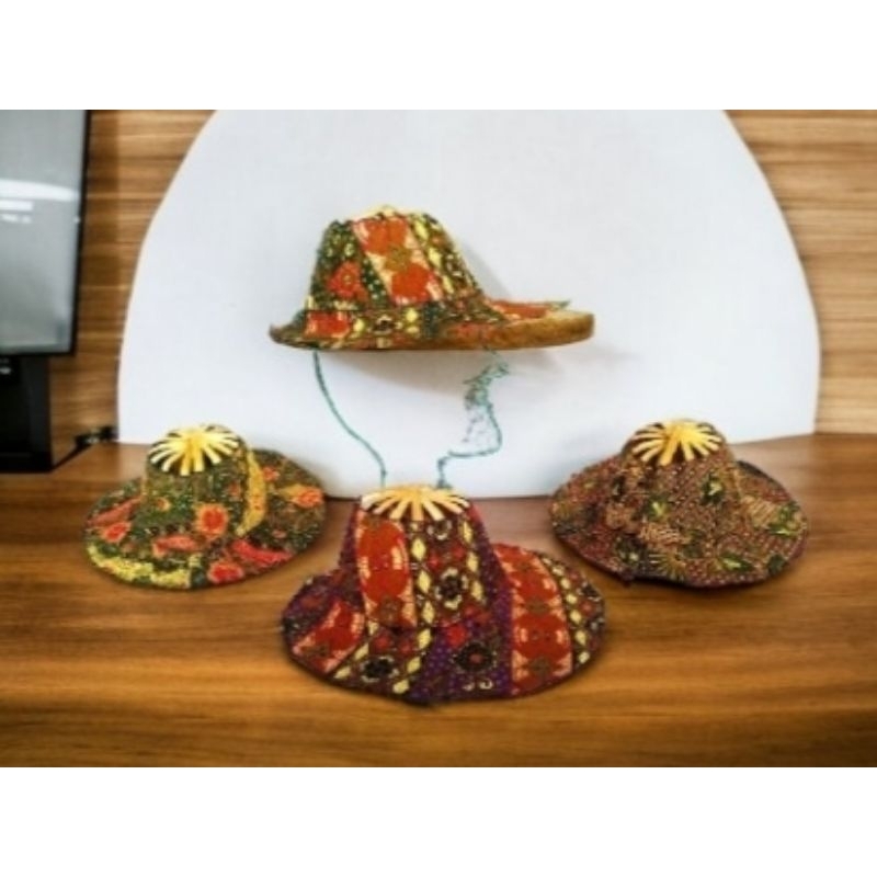BATIK CLOTH HAT WITH VARIETY OF PATTERN & COLORS /TOPI KAIN BATIK ...