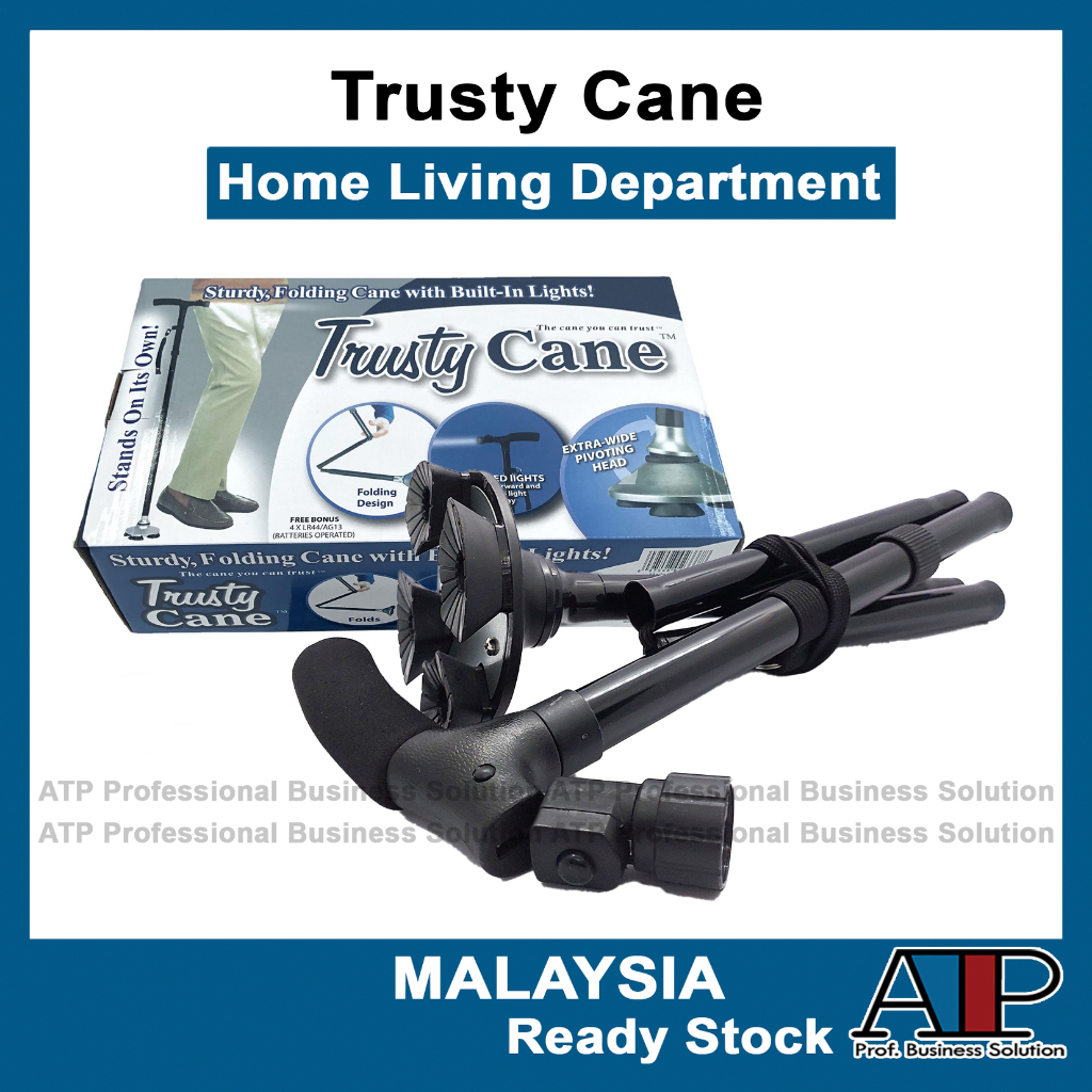 Outdoor🏕️ Elderly Trusty Cane Walking Stick Foldable Adjust Height ...