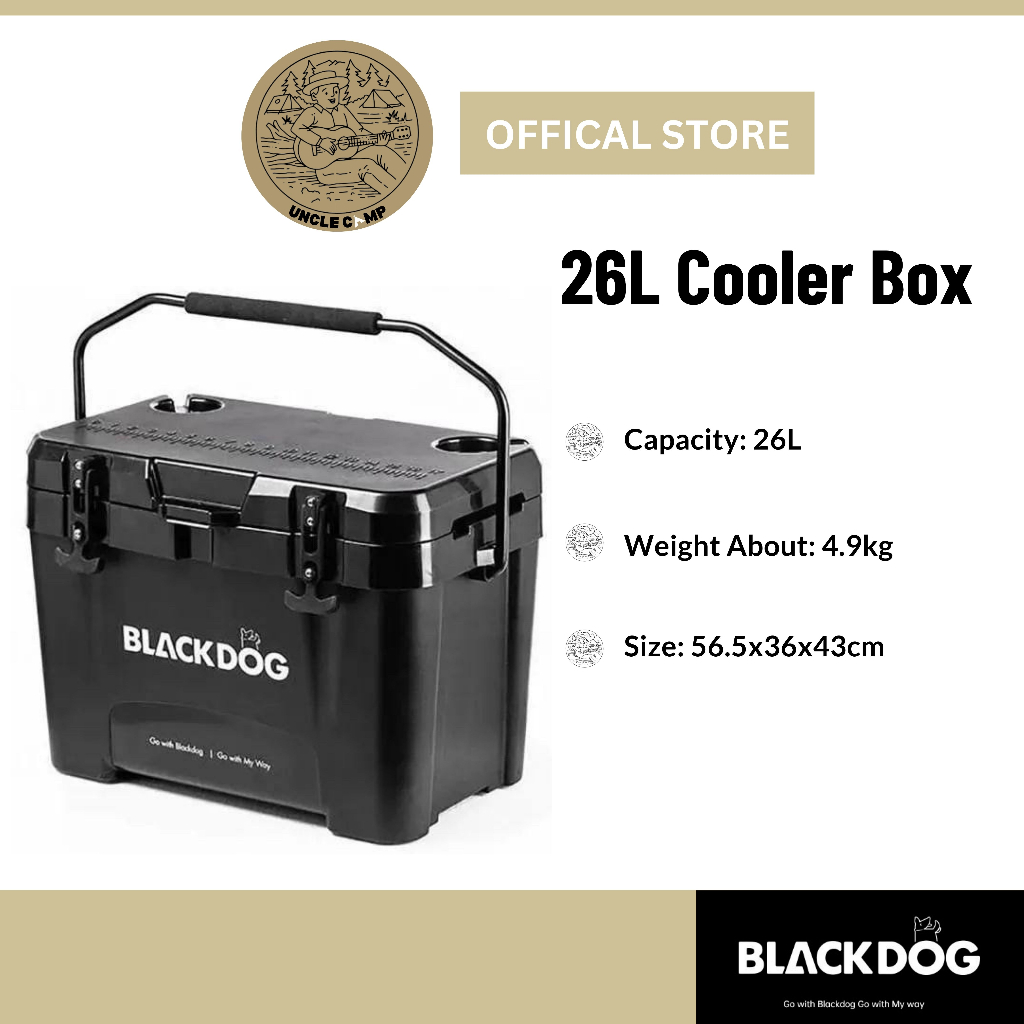 26L Blackdog Camping Cooler Box Large Outdoor Cold Box Kotak Peti Sejuk ...