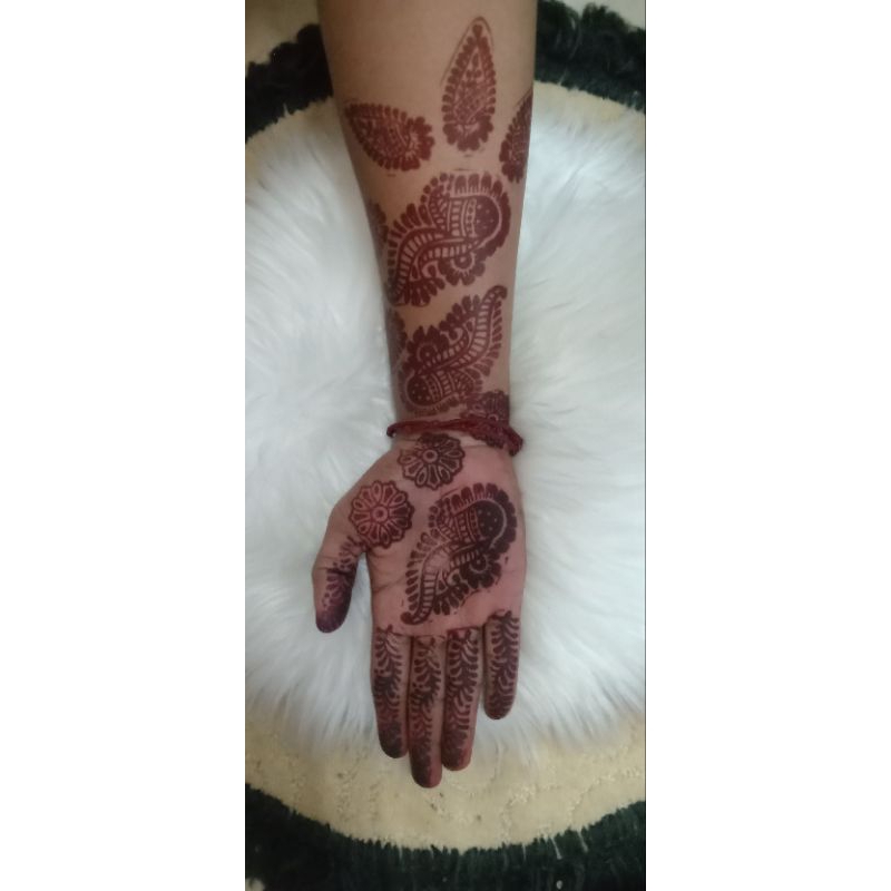 READY STOCK MEHENDI WOODEN STAMP WITH MEHENDI INK (LIMITED STOCK ...