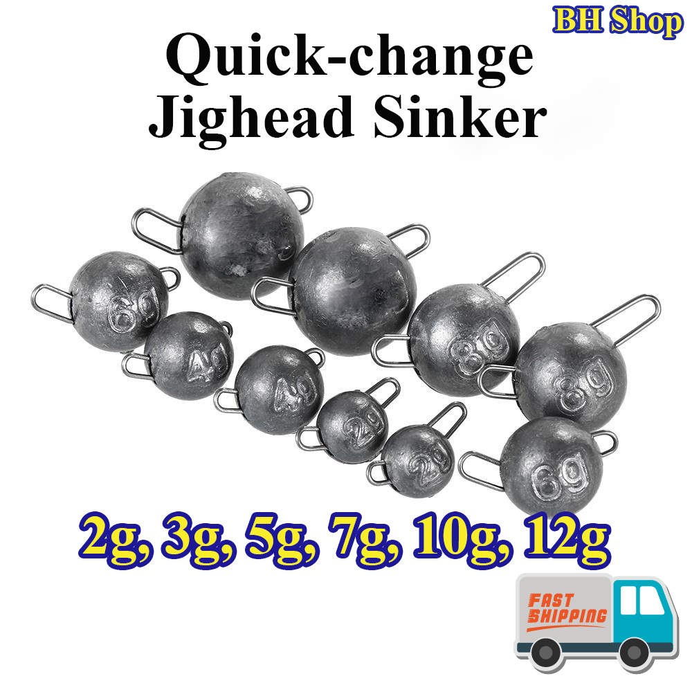 Quick Change Sinkers for Weedless Hook Soft Bait Worm Hook Soft Plastic ...