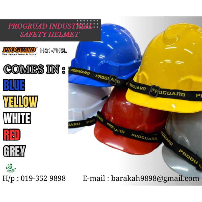 PROGRUAD INDUSTRIAL SAFETY HELMET | HG1-PHSL | SIRIM CERTIFIED | READY ...