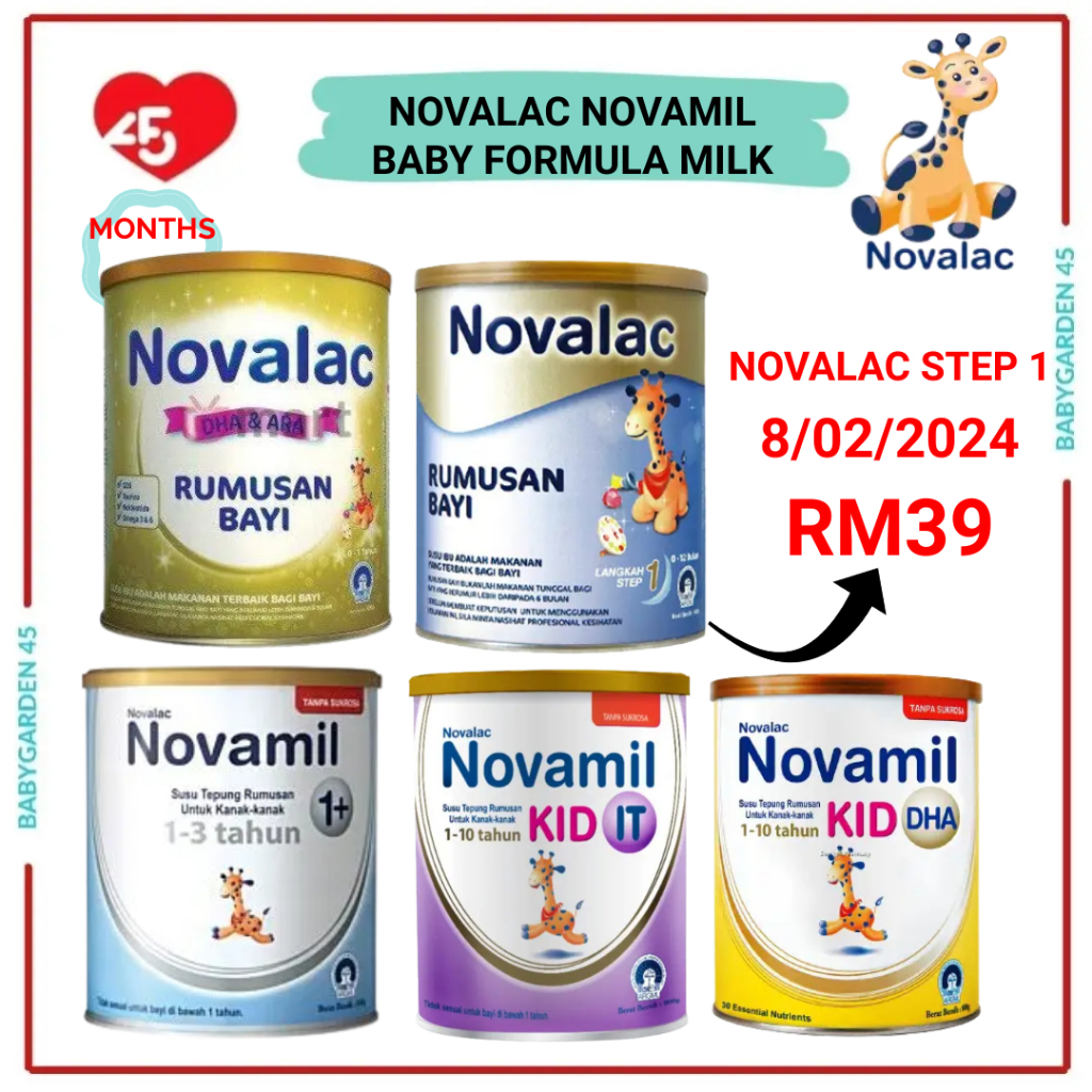 NOVALAC DHA / STEP 1 / NOVAMIL KIDS IT / DHA / 1+ 800g | Shopee Malaysia