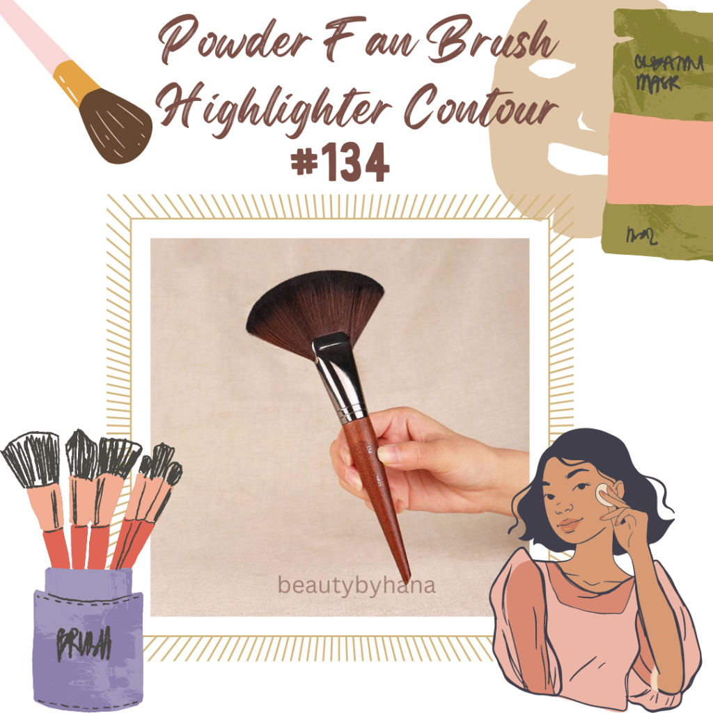Makeup Forever 134 Powder Fan Brush Highlighter Contour | Shopee Malaysia