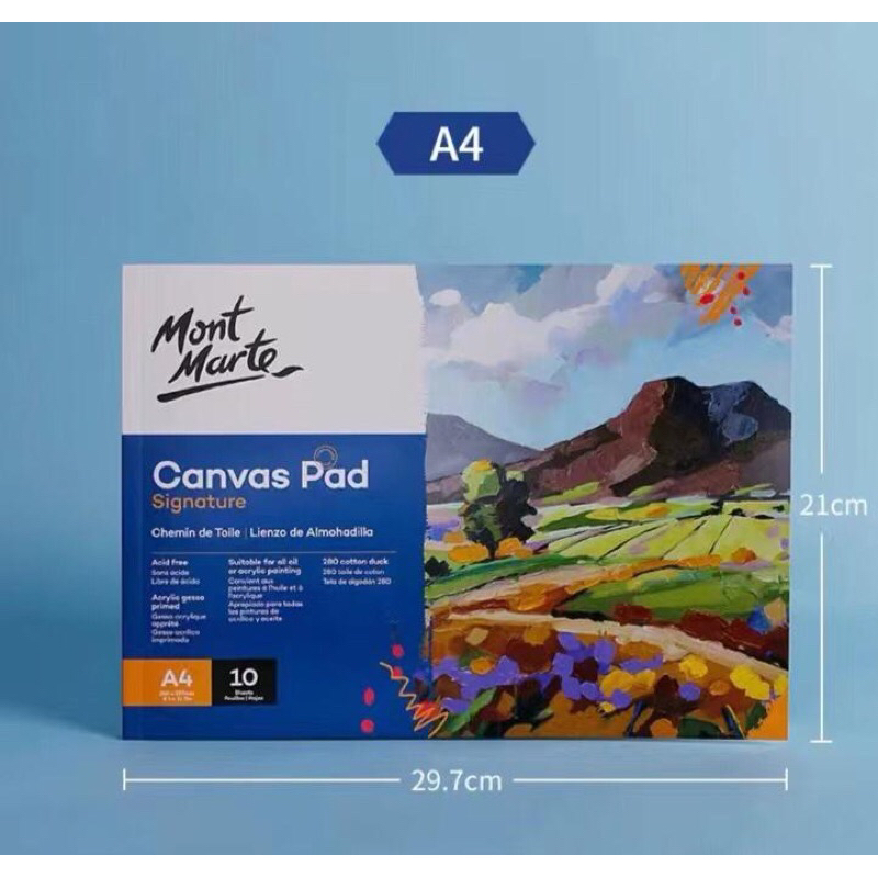 Mont Marte A4 Canvas Pad 10 Sheets 280gsm @cassandra8526 | Shopee Malaysia
