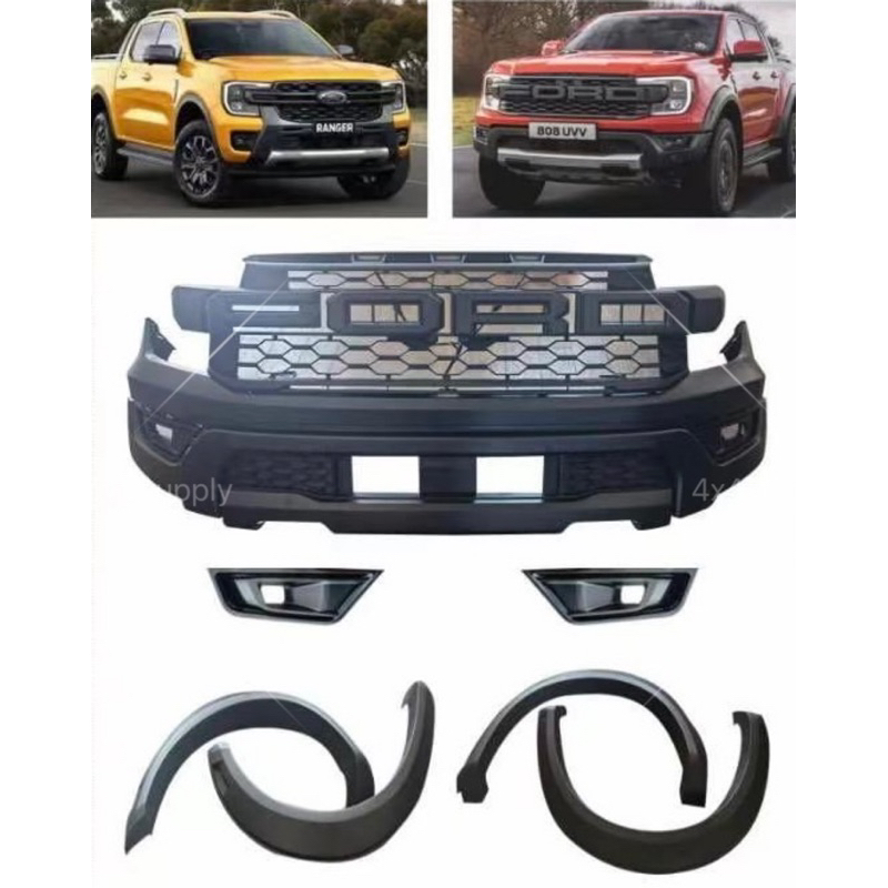 Ford Ranger T9 XLT WILDTRAK Convert Mini Raptor Ranger T9 Bumper Grill ...