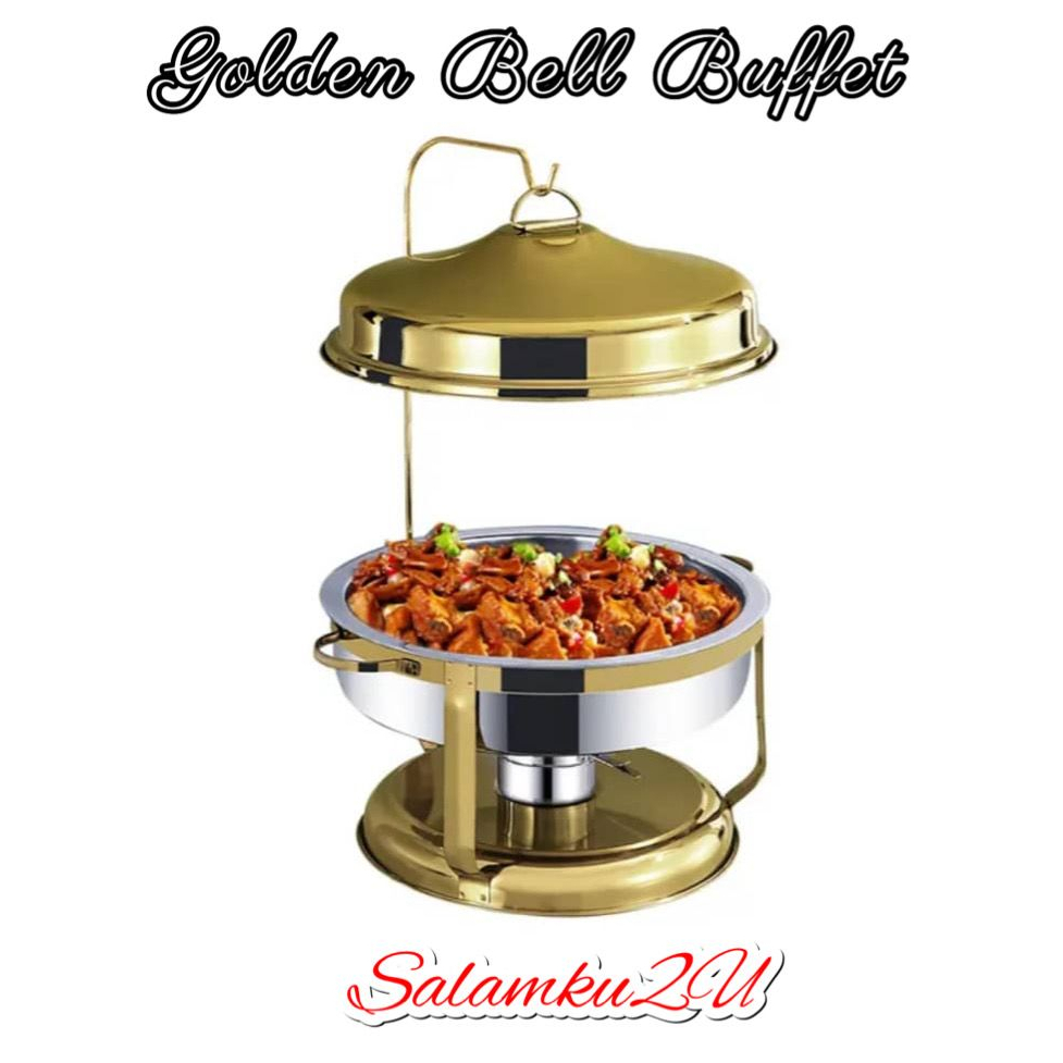 Golden Bell Buffet Hanging Dome Serving Catering Dishes Buffet Set ...