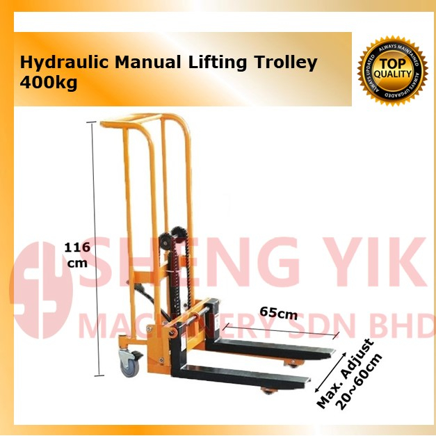 Shengyik Hydraulic Manual Lifting Trolley Stacker 400kg | Shopee Malaysia
