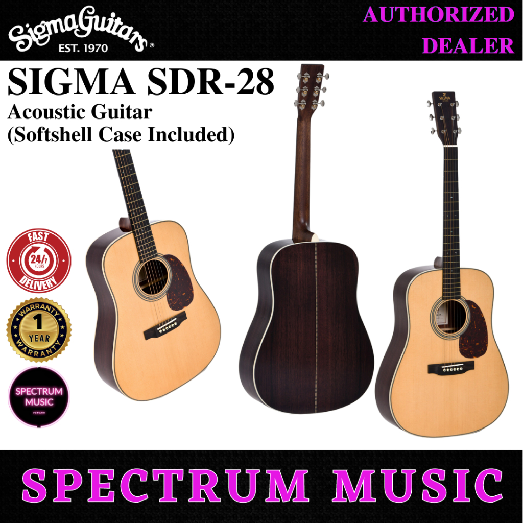 Sigma SDR-28 Acoustic Guitar (Softshell Case Included) | Shopee Malaysia