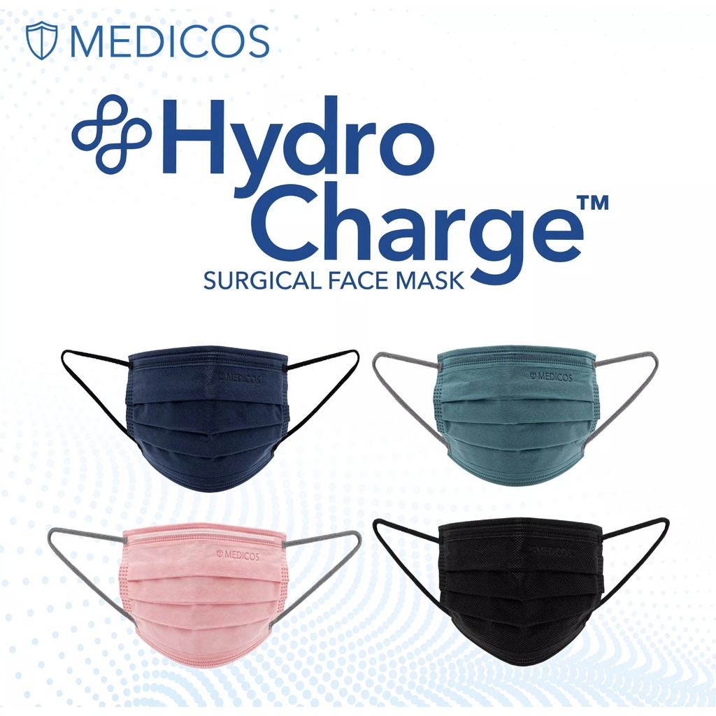 Medicos Hydro Charge 4-ply Surgical Face Mask - Regular Fit (50’s ...