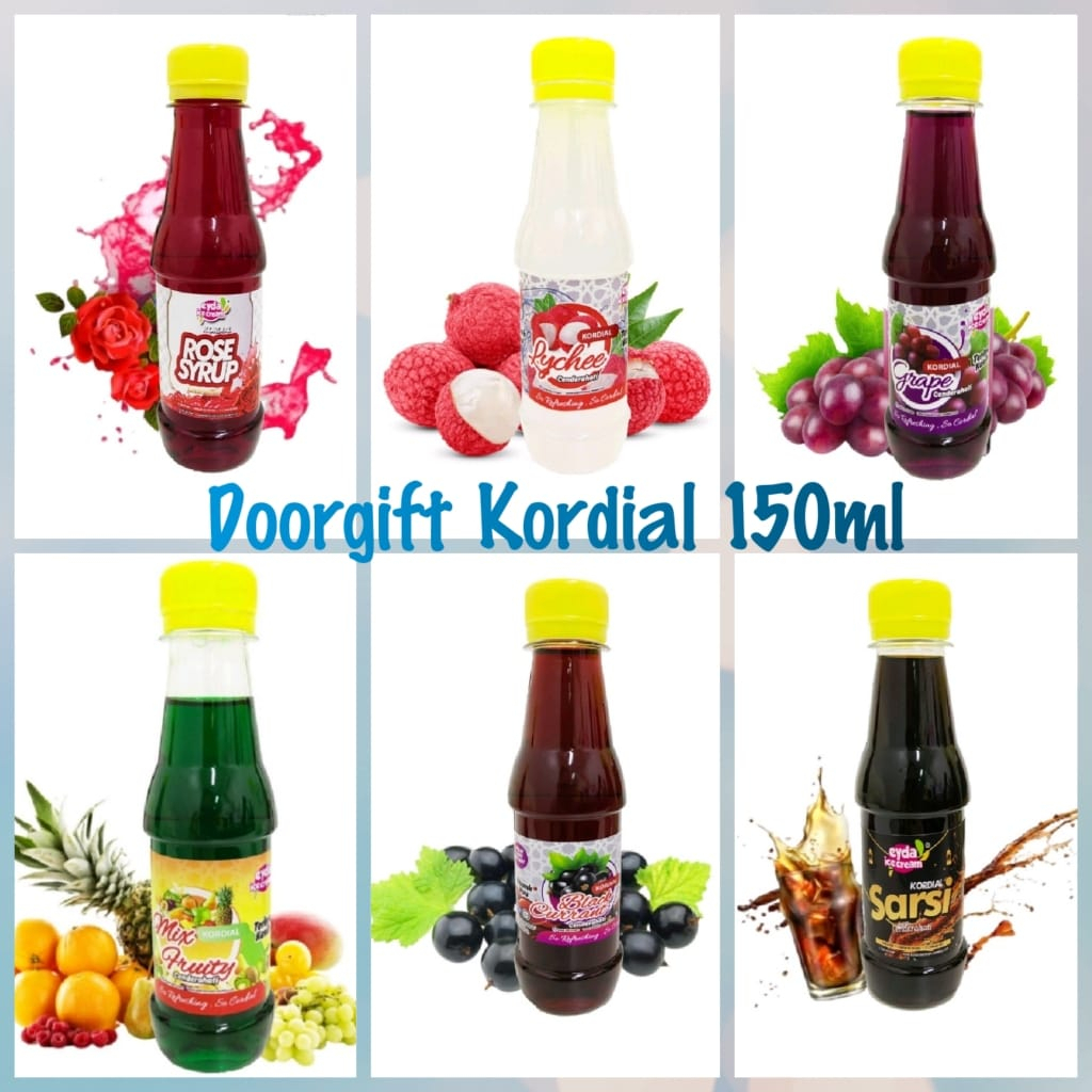 150ML KORDIAL (sahaja) UNTUK DOORGIFT / TRAVEL PACK CORDIAL / WEDDING ...