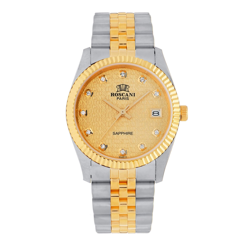 FREE SHIPPING ROSCANI SAPPHIRE STAINLESS STEEL GENT'S BG 498752/ BL ...