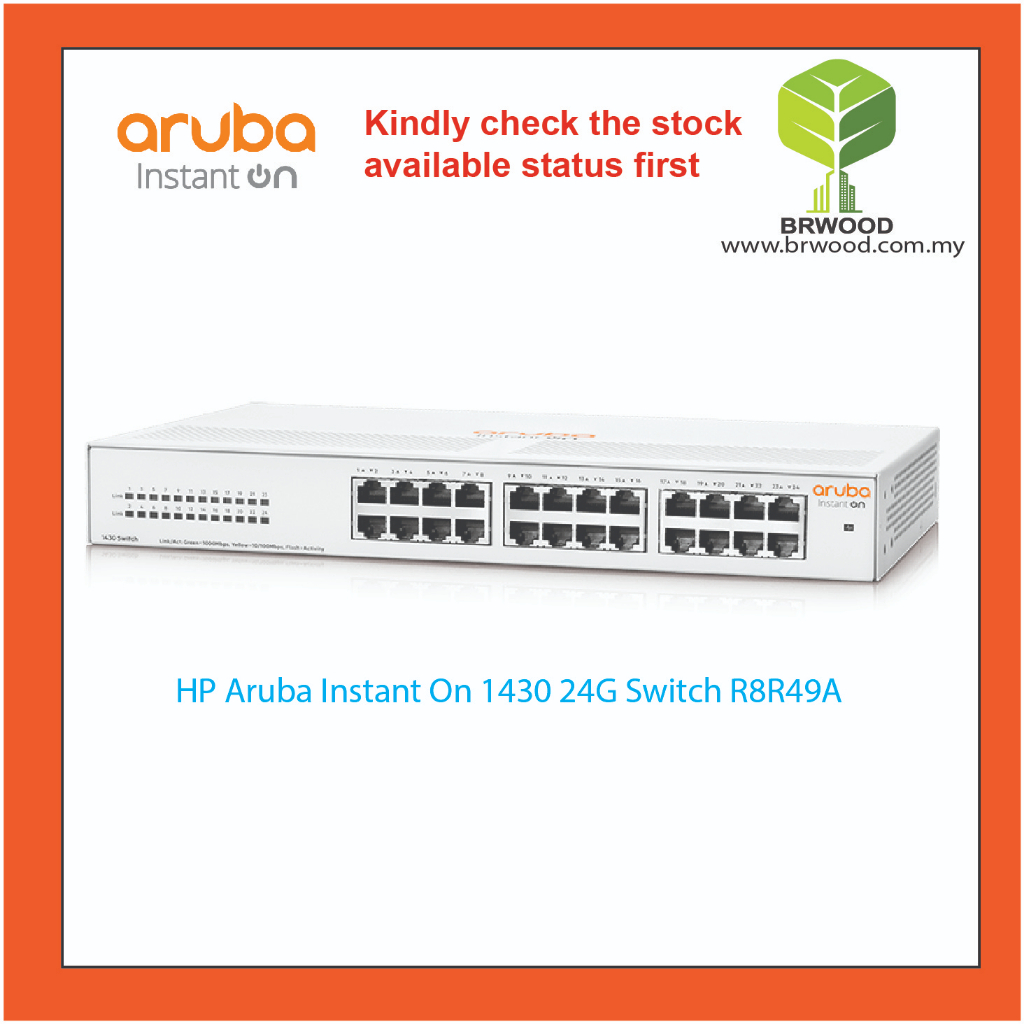 HP Aruba R8R49A: Instant On 1430 24G Switch | Shopee Malaysia