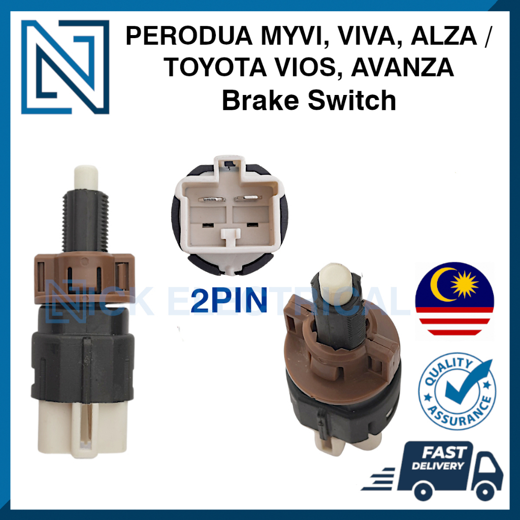PERODUA MYVI , VIVA , ALZA / TOYOTA VIOS , AVANZA ( 2PIN ) Brake Switch ...