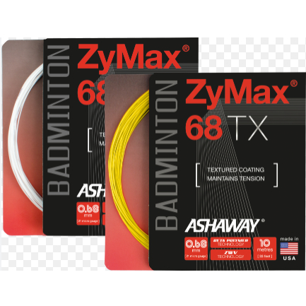 📢 [ Ready Stock ] 📢 Ashaway ZYMAX 68 0.68mm TX Badminton String 💯 ...