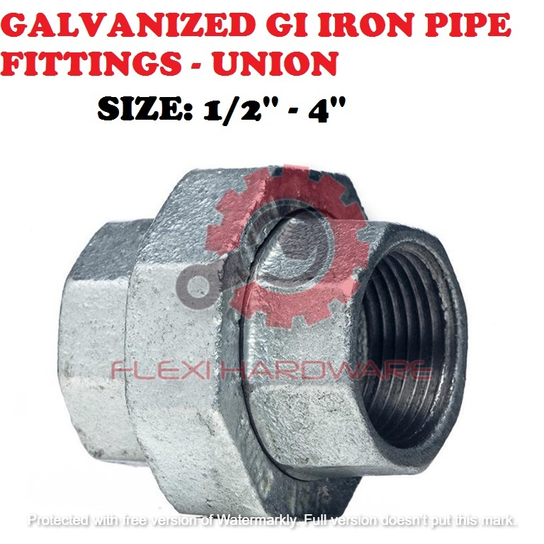 [READY STOCKS] 1/2" - 2" GI UNION / GALVANISED IRON UNION PIPE/ GI FITTING | Shopee Malaysia