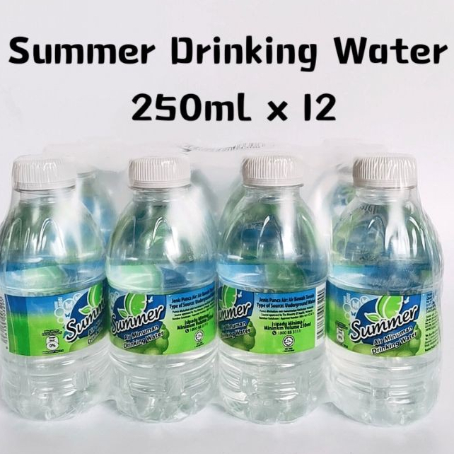 SUMMER RO DRINKING WATER 250ML X 12 BTLS / 500ML x 24 BTLS | Shopee ...