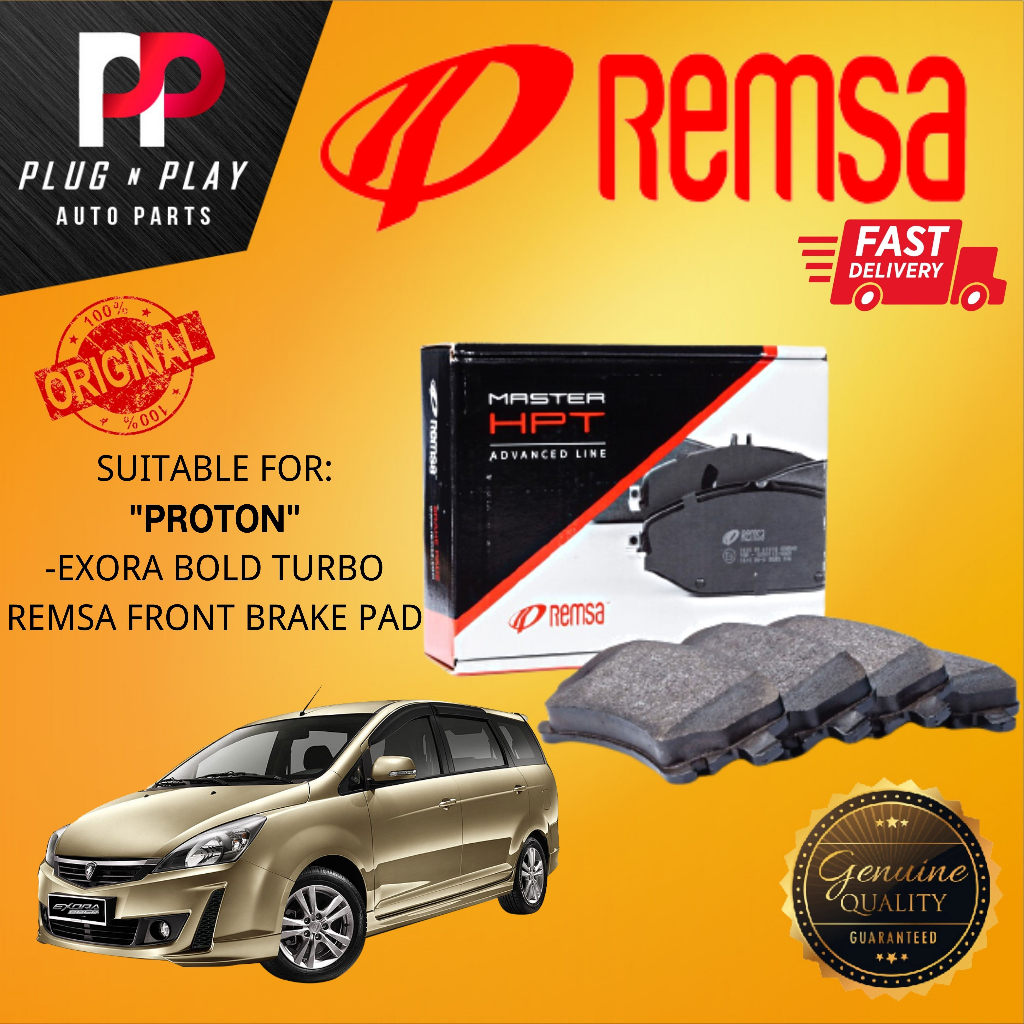 PROTON EXORA BOLD TURBO FRONT (DEPAN) REMSA BRAKE PAD 100% ORIGINAL ...