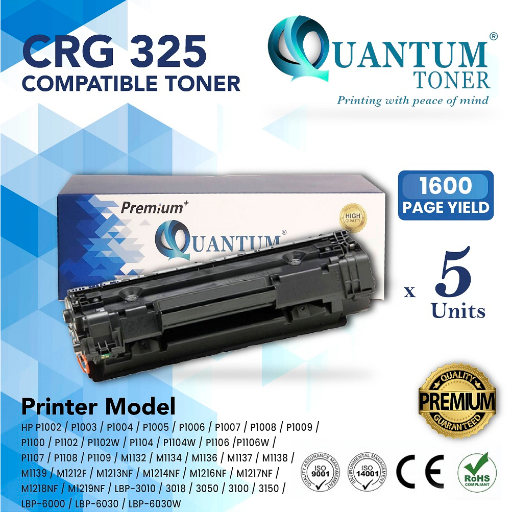 5x Compatible Toner Canon Cartridge 325 Canon 325 for MF3010 LBP6030W ...