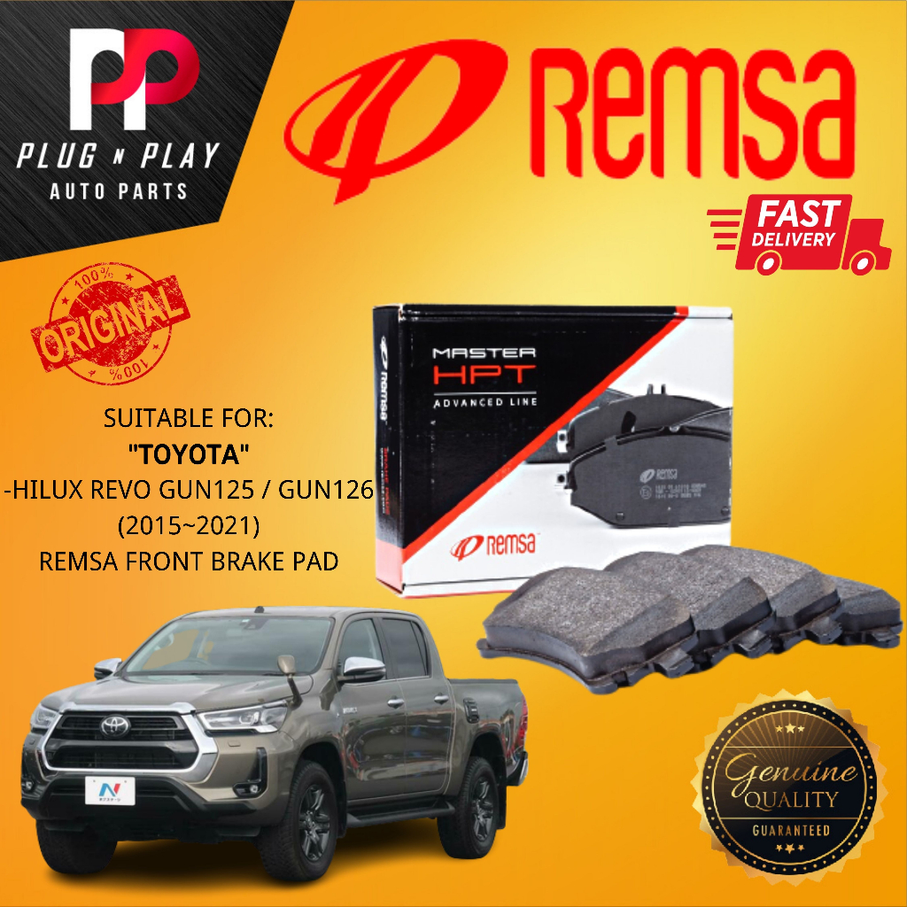 TOYOTA HILUX REVO GUN125 / GUN126 (2015~2021) FRONT (DEPAN) REMSA BRAKE ...
