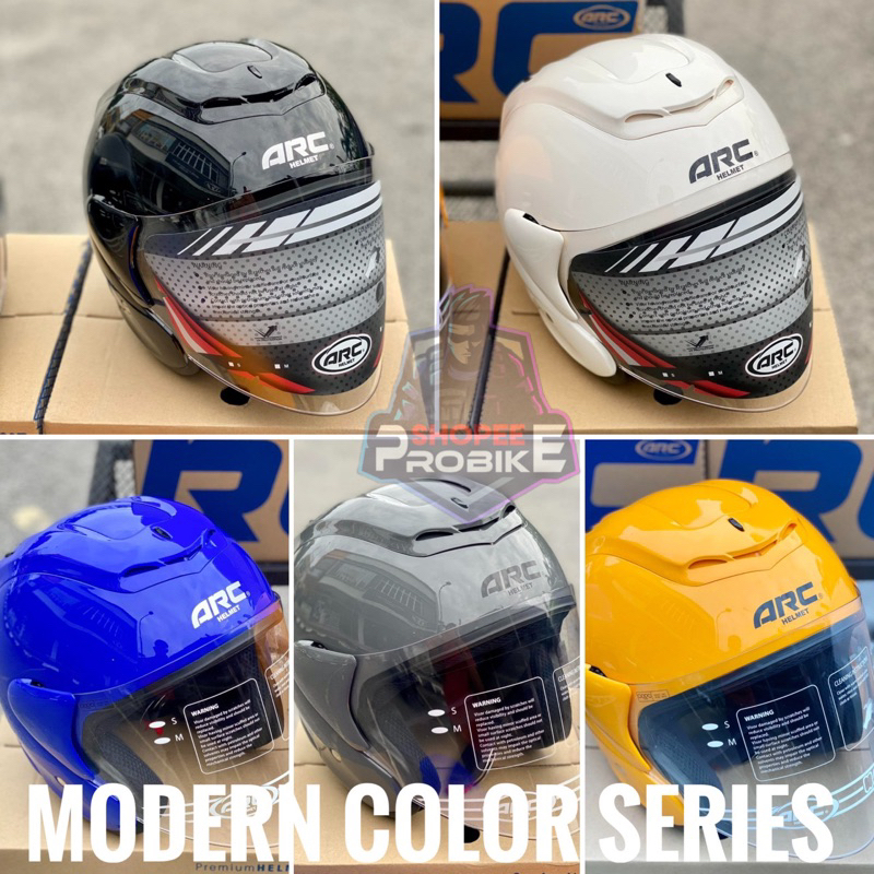 Arc Helmet Open Face Ritz Modern Colour | Shopee Malaysia