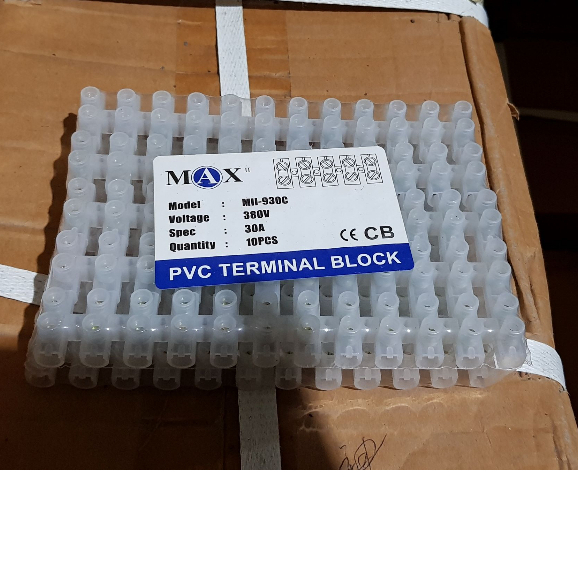 MAX PVC TERMINAL BLOCK CONNECTOR PVC 10A/15A/20A/30A | Shopee Malaysia