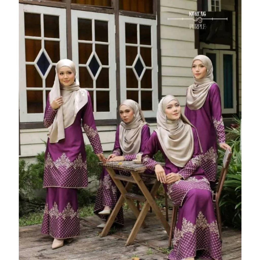 Kurung Moden Lace Sulam Material SB Line | Shopee Malaysia