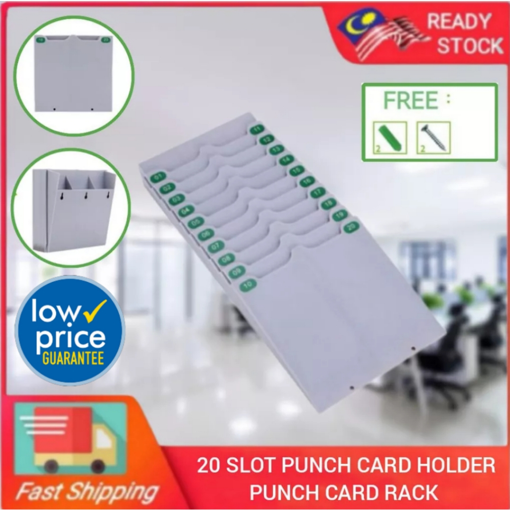 Punch Card Holder丨Punch Card Rack | 20'slot Punch Card Holder *ABS ...