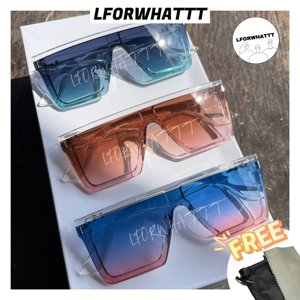 LFORWHATTT oversized cermin mata Spec Mata Color Justin Blaze Viral ...