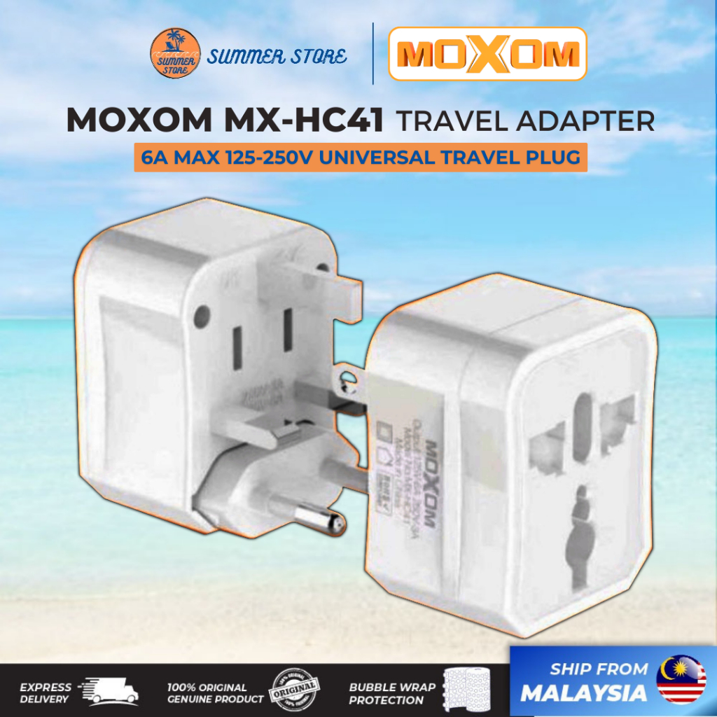 MOXOM MX-HC41 Universal Plug Travel Adapter Socket Plug Converter Adapter Detachable Multi Plug ...