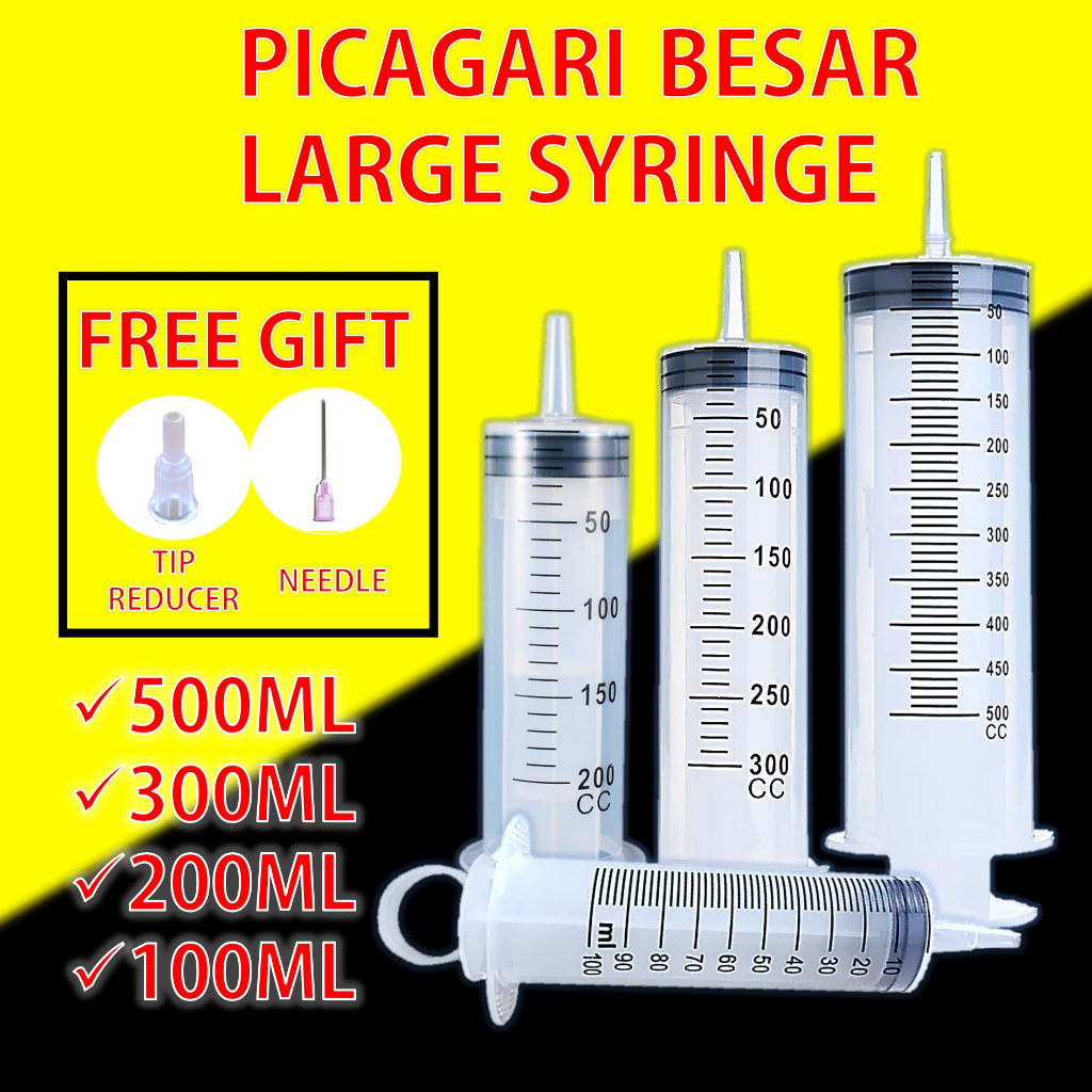 NON MEDICAL Picagari Besar Big Syringe Alat Penyedut Grease Syringe ...