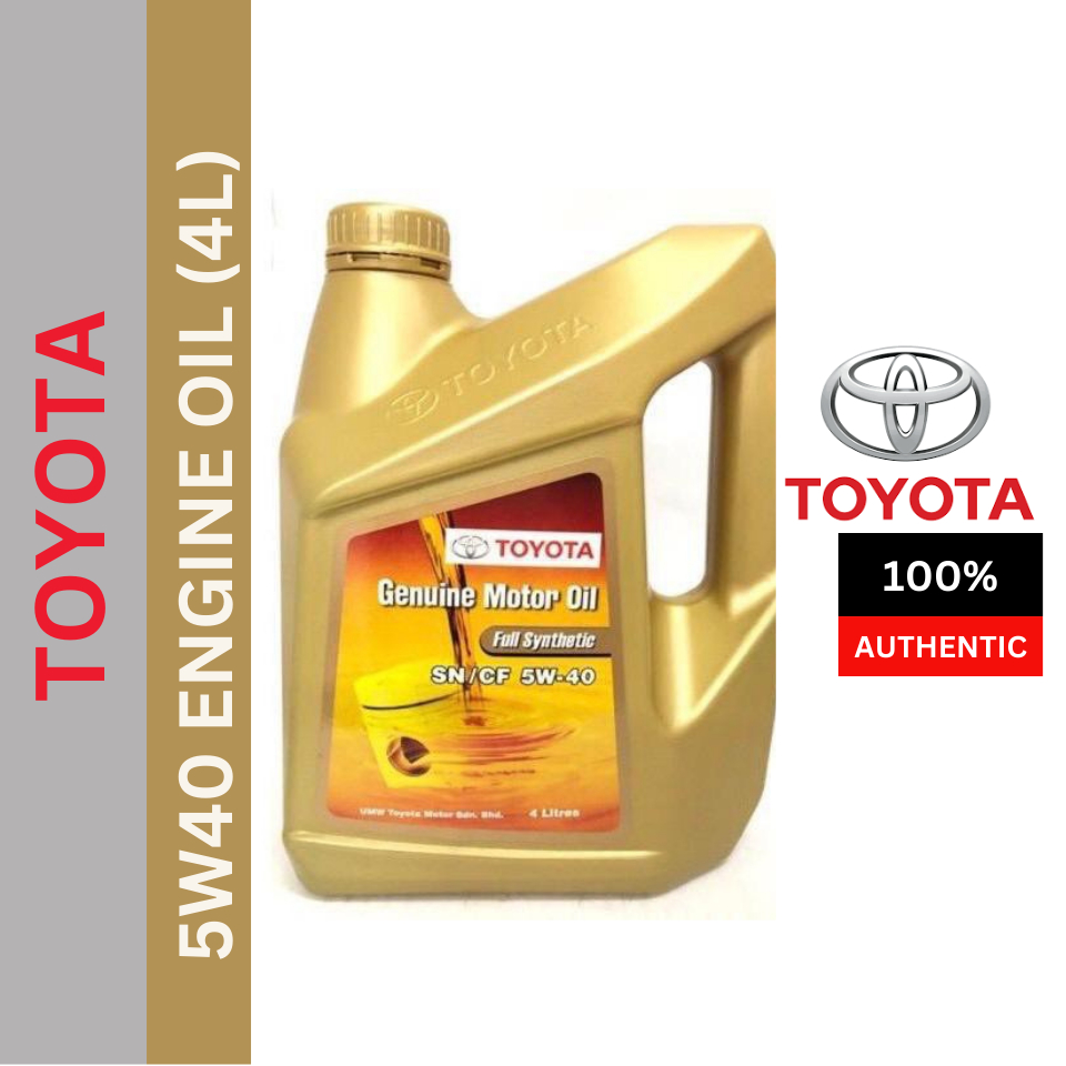 Toyota Fully Synthetic SN/CF 5W40 Genuine Engine oil+( Free Toyota Oil Filter E2/E1 ) | Shopee ...
