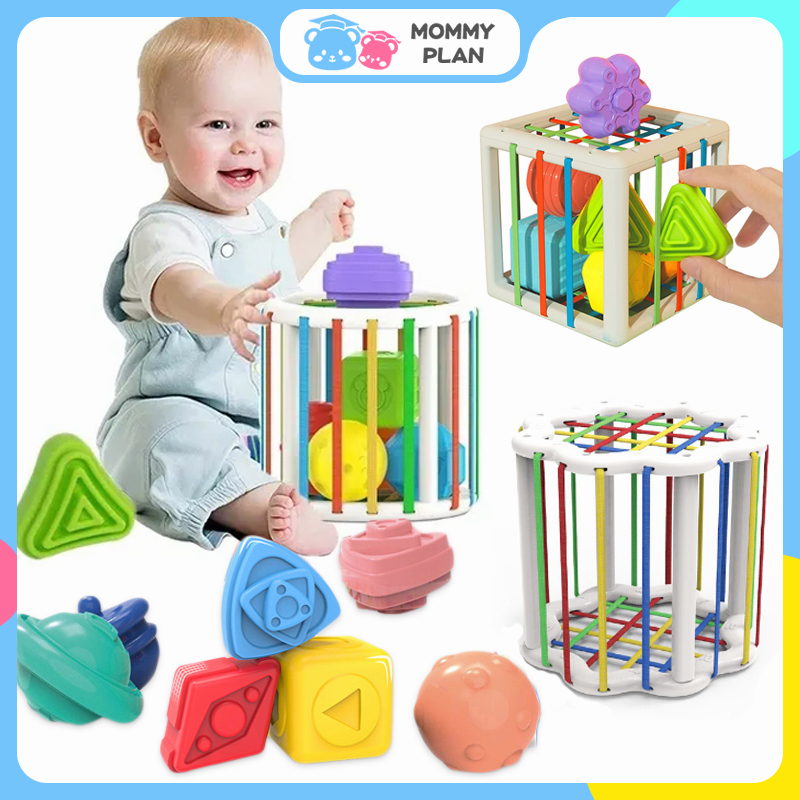 Baby Shape Blocks Sorting Toy Games Montessori Learning Educational ...