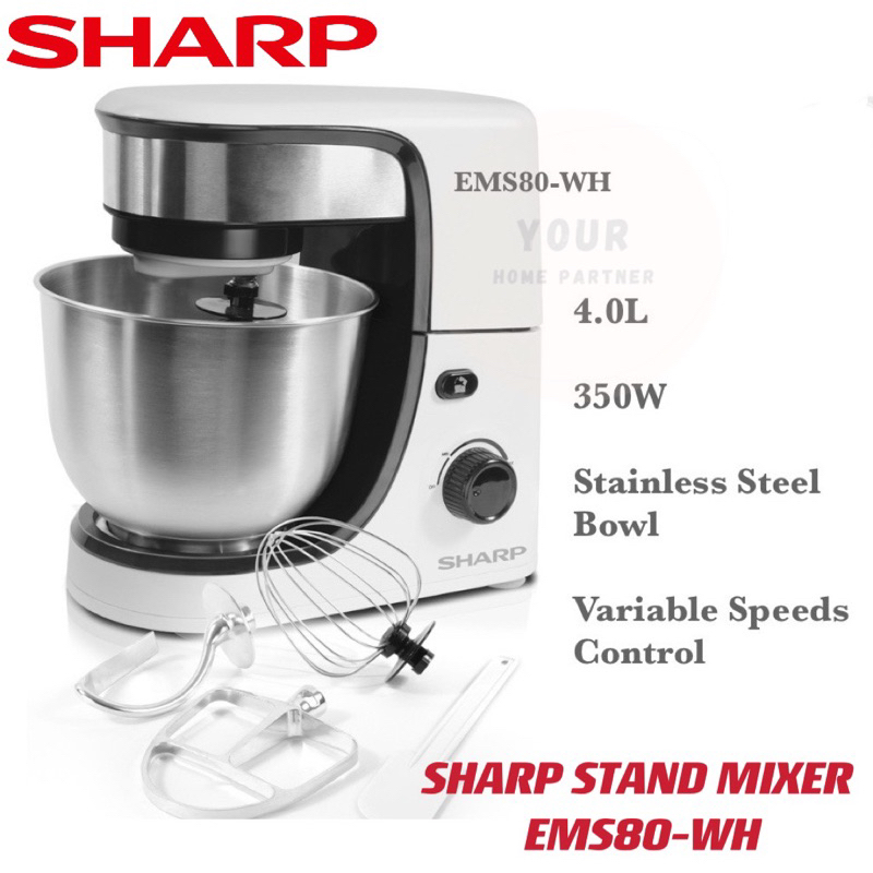 Sharp Stainless Steel Stand Micer 4.5L EMS80-WH 350W | Shopee Malaysia